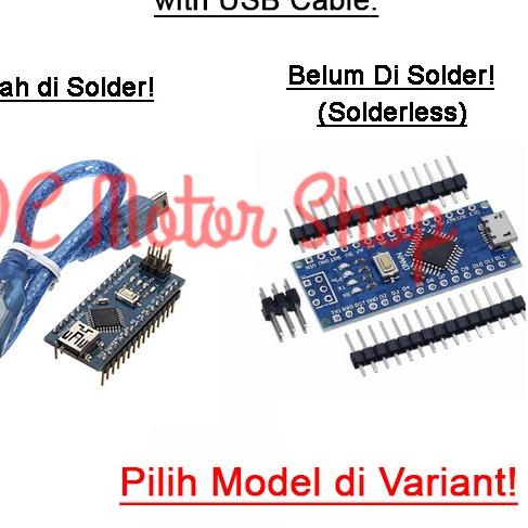 Jual Arduino Nano V3 CH340 Clone Atmega328P Solderless Dengan Kabel ...
