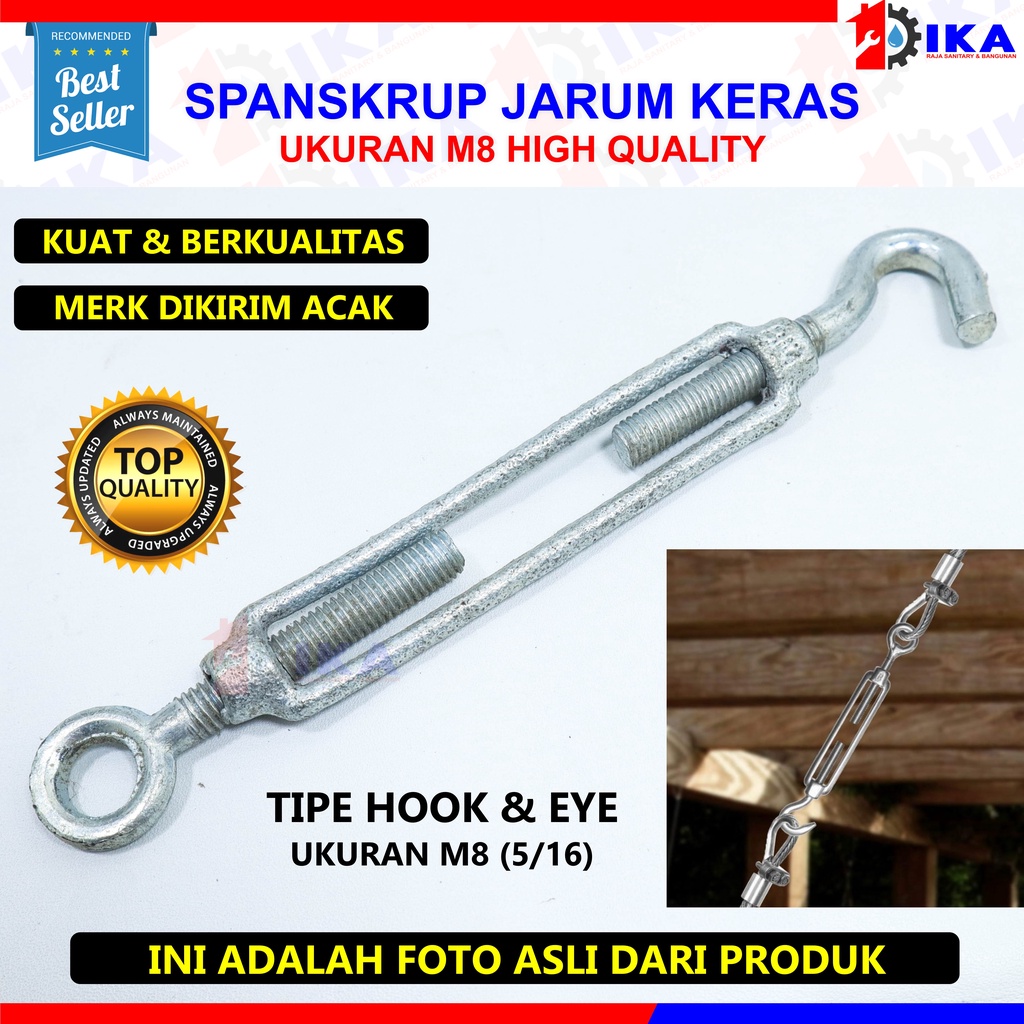 Jual Span Skrup Spanskrup Jarum Keras M8 Galvanis Tarikan Seling Sling ...