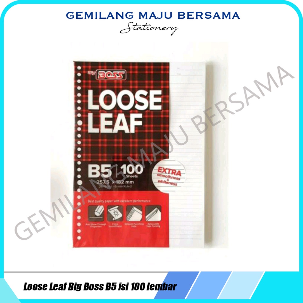 Jual Loose Leaf Big Boss Isi 100 lembar B5 | Shopee Indonesia