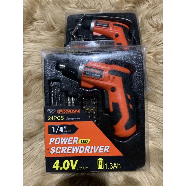 Jual FIXMAN Pro Cordless Screwdriver Drill Set Obeng set listrik ...