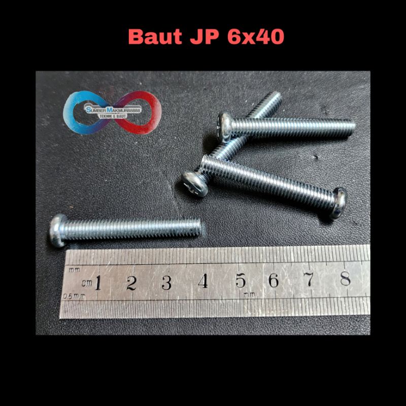 Jual Baut JP 6x40 / Baut obeng per 100 pcs | Shopee Indonesia