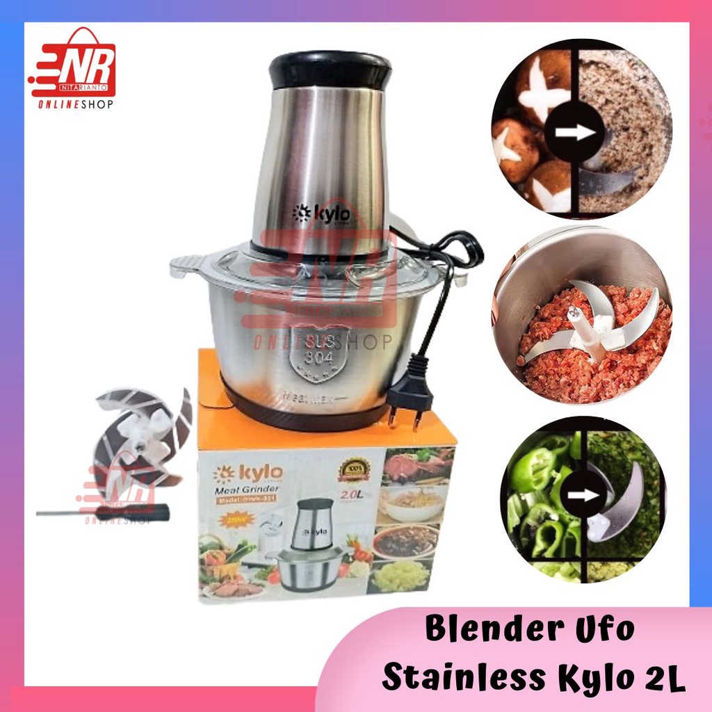 Jual Blender Daging Stainless Steel / Blender Ufo / Chopper 2 liter ...