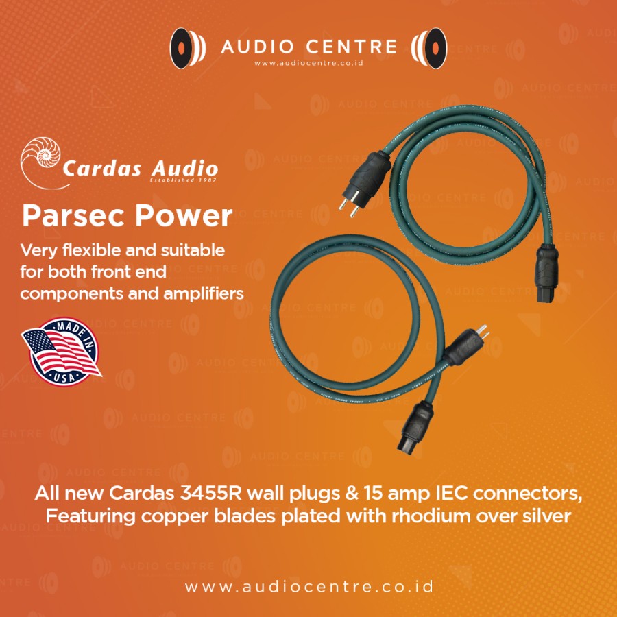 Jual Cardas Audio Parsec Power Schuko EU Plug US Plug made in usa | Shopee Indonesia