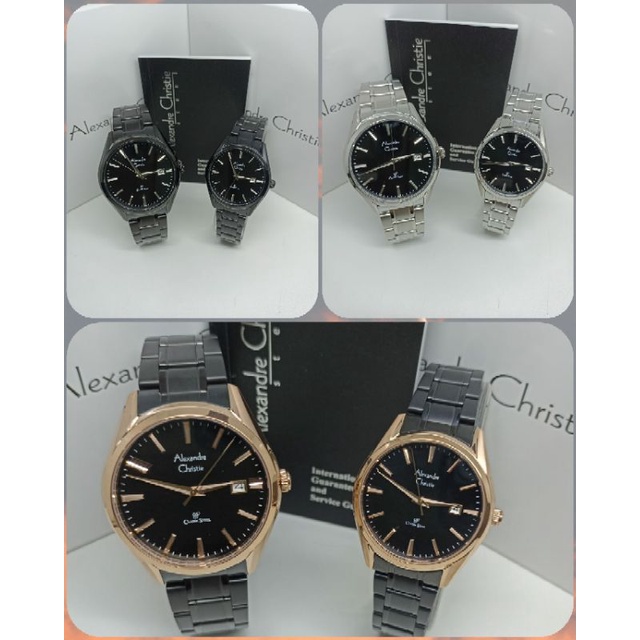 Jual Jam Tangan Couple Alexandre Christie 8681 AC8681AC Couple Tali ...