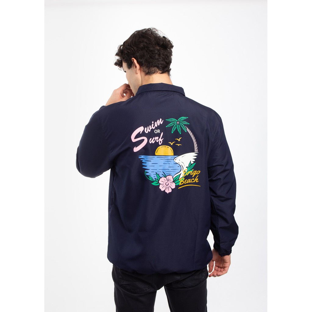Jual Erigo Coach Jacket Erigo Beach Navy Unisex | Shopee Indonesia