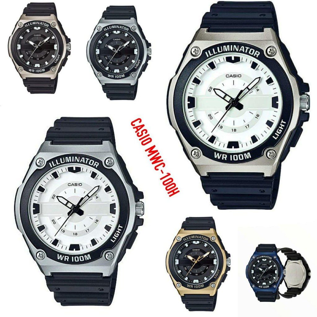 Jual [SC] JAM TANGAN PRIA CASIO ILLUMINATOR MWC-100H ANALOG / JAM ...