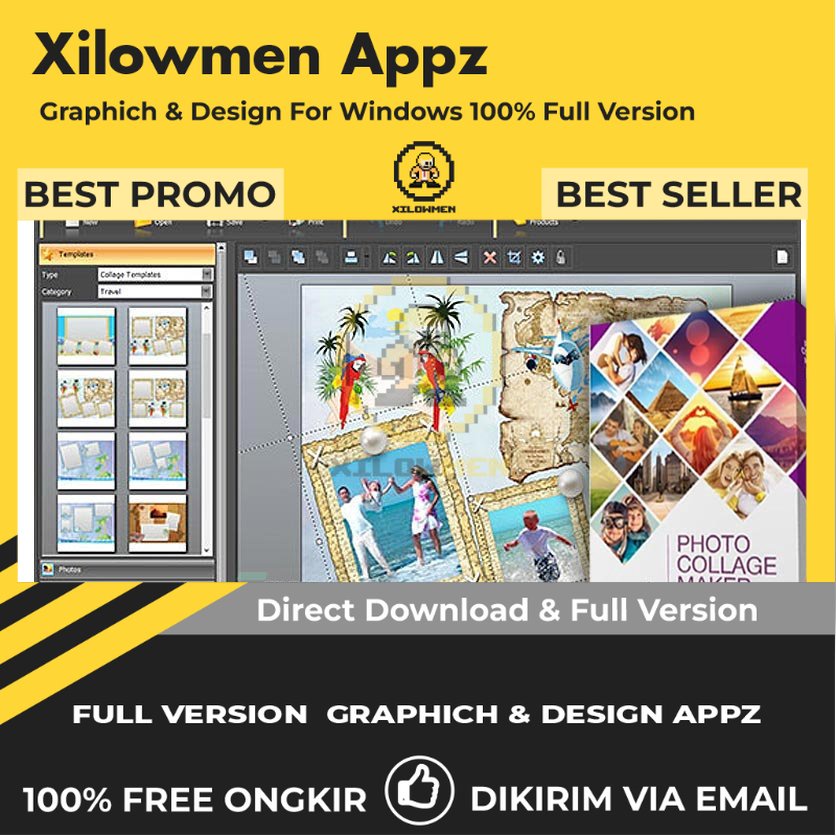 Jual AMS Photo Collage Maker Pro Design Graphics Win OS - Pembuat ...