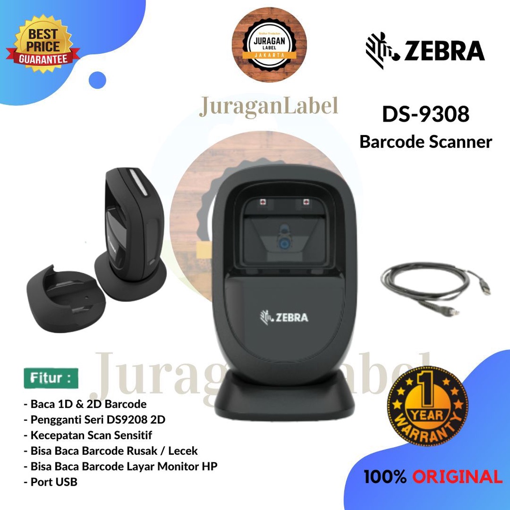 Jual Zebra DS-9308 Scan Barcode 1D & 2D QR Code DS9308 Pengganti DS9208 ...