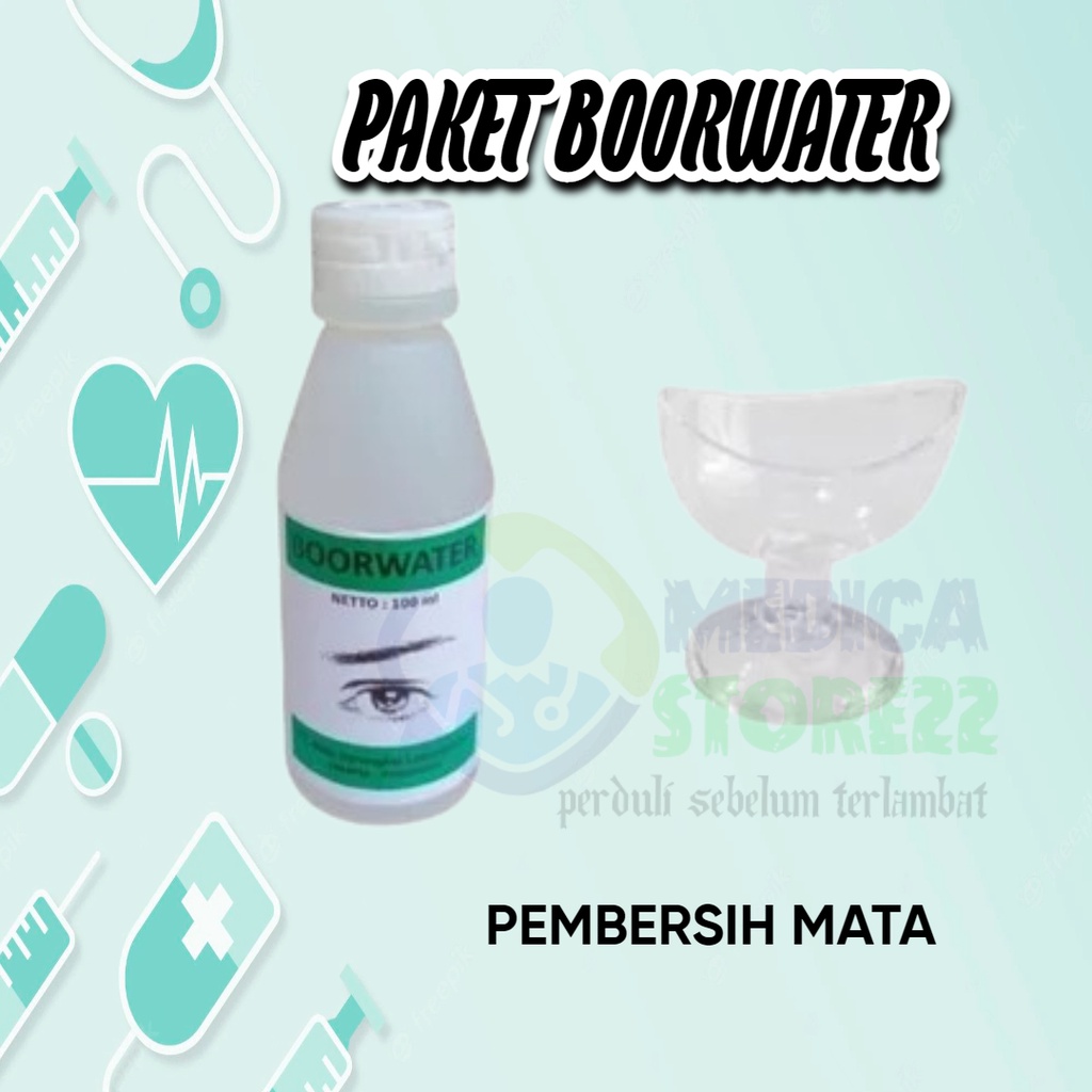 Jual PAKET BOORWATER 100 Ml / PENCUCI MATA /BOOR WATER / CUCI MATA ...