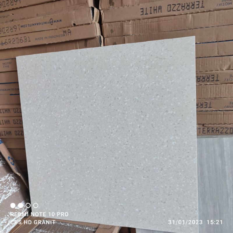 Jual granit 60x60 lantai terazo white infinity | Shopee Indonesia