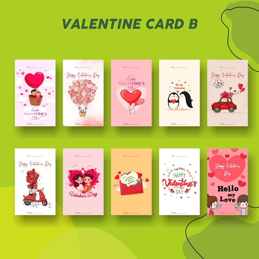 Jual KARTU UCAPAN VALENTINE / HARI KASIH SAYANG / VALENTINES DAY KODE VC-B | Shopee Indonesia