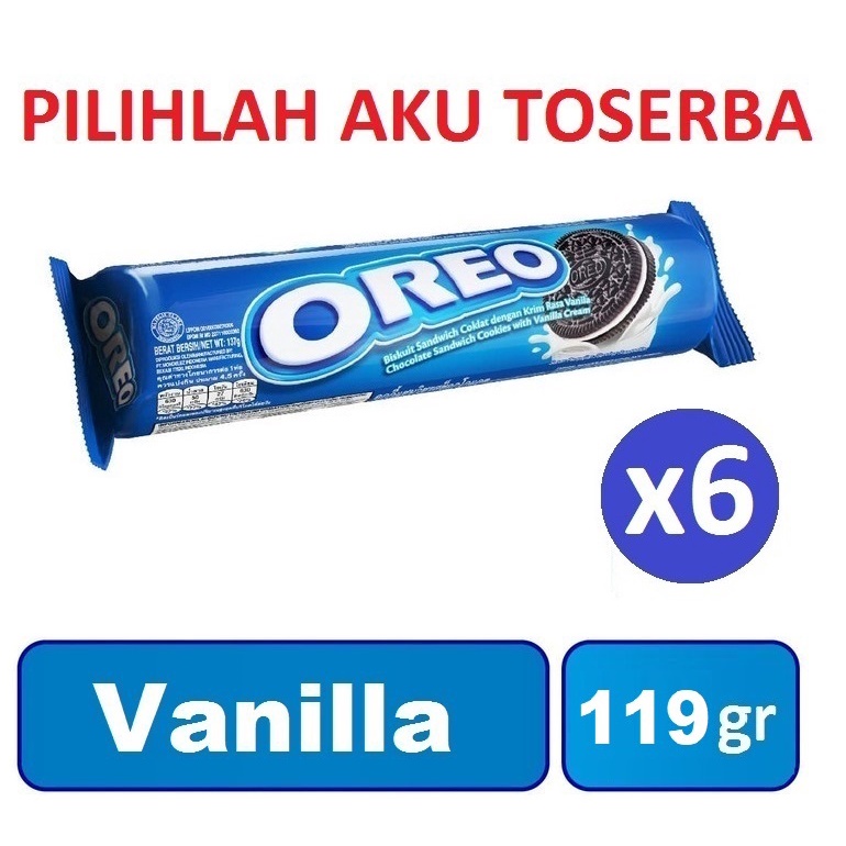 Jual Biskuit OREO sandwich VANILLA Roll 119 gr - ( HARGA 1 PAKET ISI 6 ...