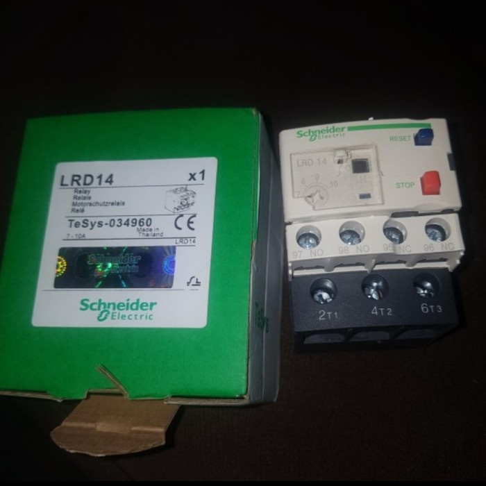 Jual Komponen Overload / Thermal Overload / Lrd14 Schneider Lrd 14 (7A ...