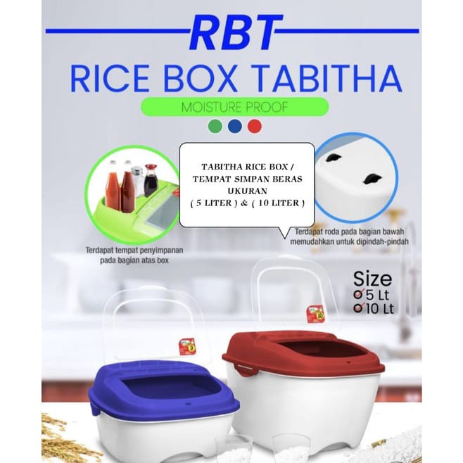 Jual TEMPAT BERAS/RICE BOX 10liter dan 5LITER | Shopee Indonesia