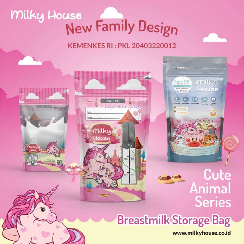 Jual KANTONG ASI MILKY HOUSE 150ml isi 30pcs | Shopee Indonesia
