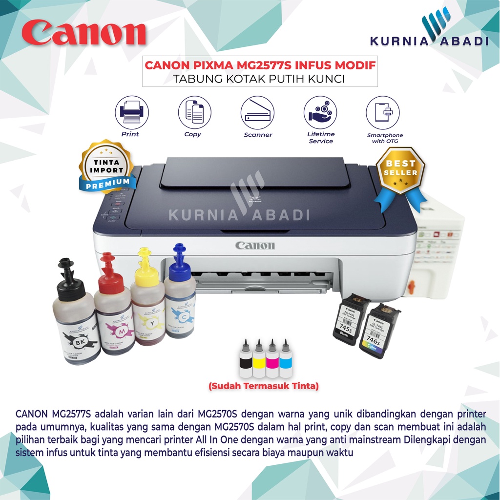 Jual Printer Canon PIXMA MG2570S Infus Print Scan Copy Inkjet Tabung ...