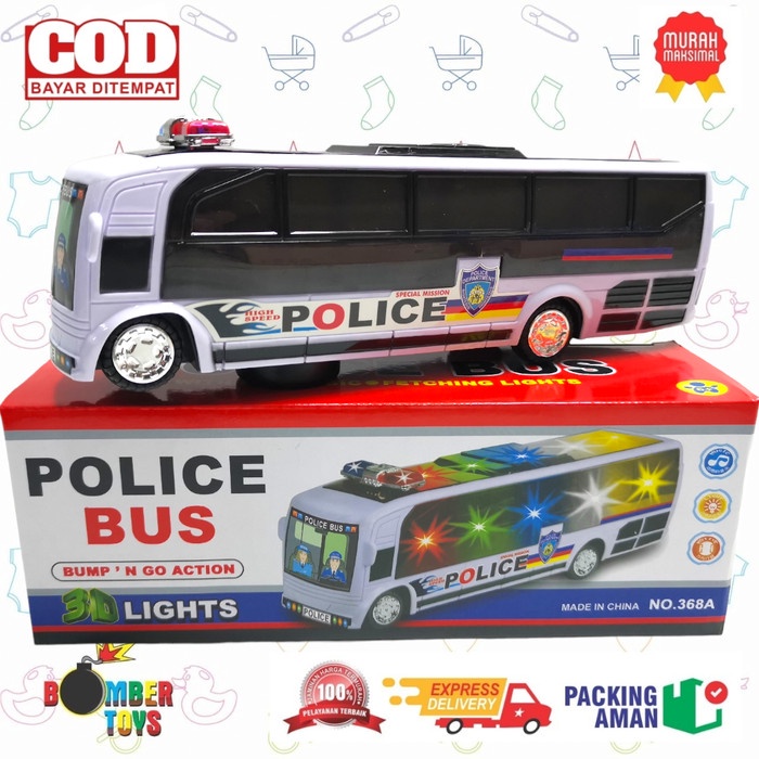 Jual MAINAN ANAK BUS BIG KENDARAAN BIS MOBIL POLISI LAMPU BUMP GO 3d ...