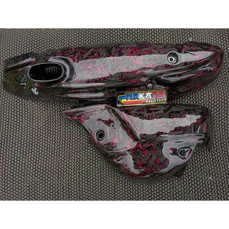 Jual Cover cvt mio soul karbon forged fiber kevlar merah tutup CVT mio ...