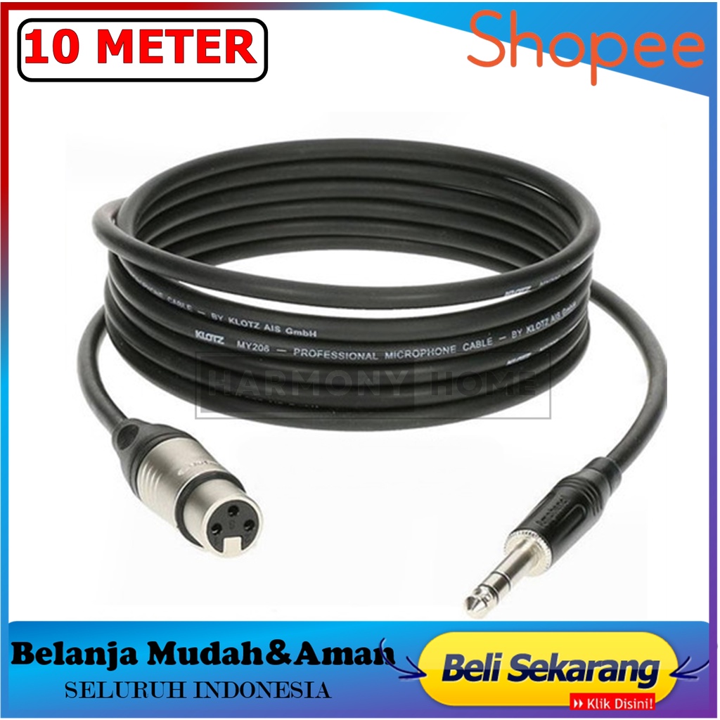 Jual KABEL MIC ORIGINAL 10 METER 10M CABLE microphone asli TEBAL KUAT ...
