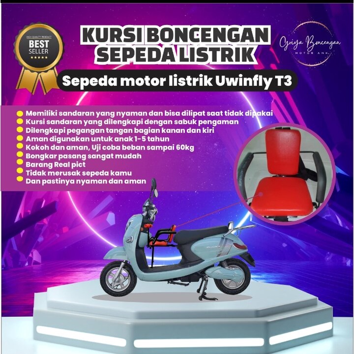 Jual Kursi boncengan depan anak motor listrik UWINFLY T3 S -Boncengan ... Jual Kursi boncengan depan anak motor listrik UWINFLY T3 S -Boncengan ...