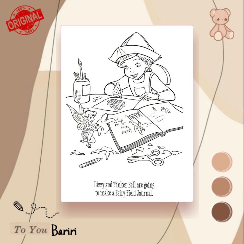 Jual Gambar Sketsa Mewarnai | TINKERBELL | Sketsa lukis | Sketsa Sablon ...