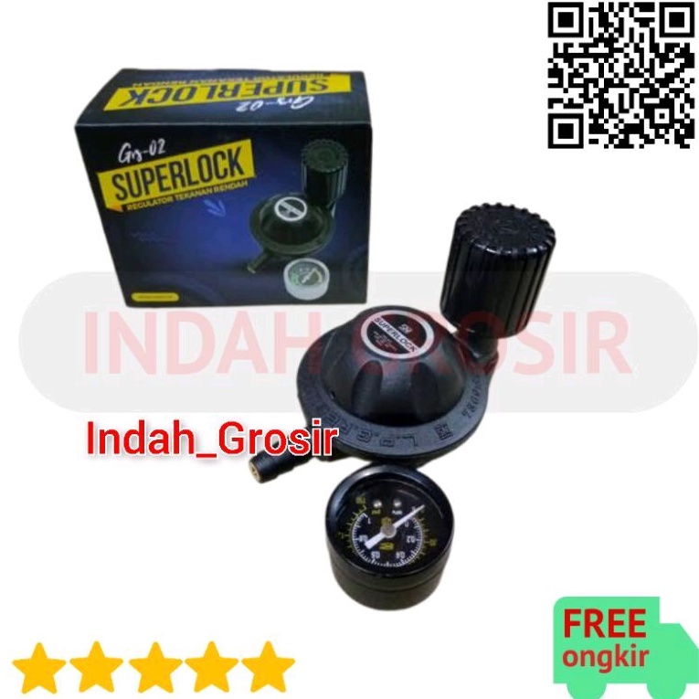 Jual SUPERLOCK GRS 02 regulator putar kompor gas tekanan rendah - ORIGINAL | Shopee Indonesia