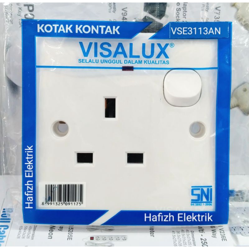 Jual Stop Kontak AC Visalux + Saklar | VSE3113AN | Dengan Lampu Indikator | Shopee Indonesia
