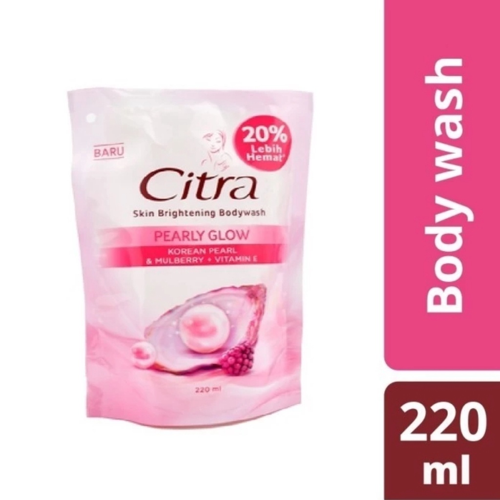 Jual Citra body wash pearly glow 220 ml refil | Shopee Indonesia