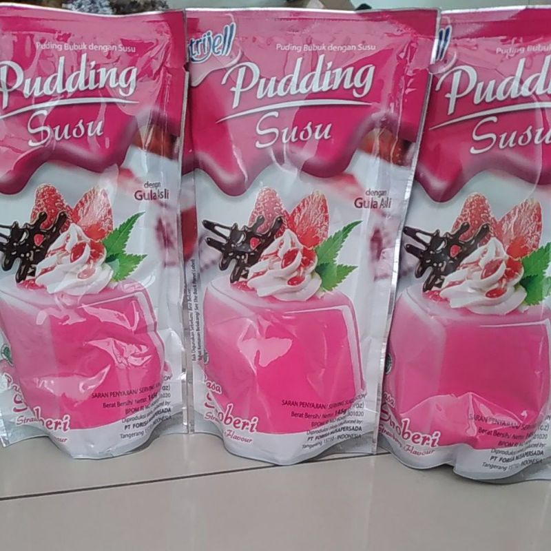 Jual PUDING NUTRIJELL RASA STROBERI 145 g | Shopee Indonesia