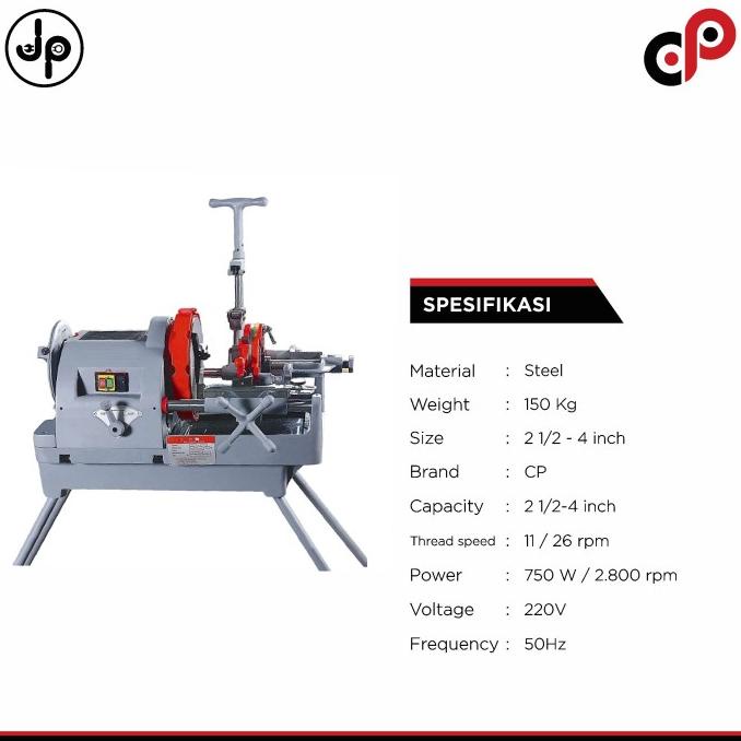 Jual Mesin Senai Pipa Listrik 1/2" - 4" Cp | Pipe Threading Machine 4 ...