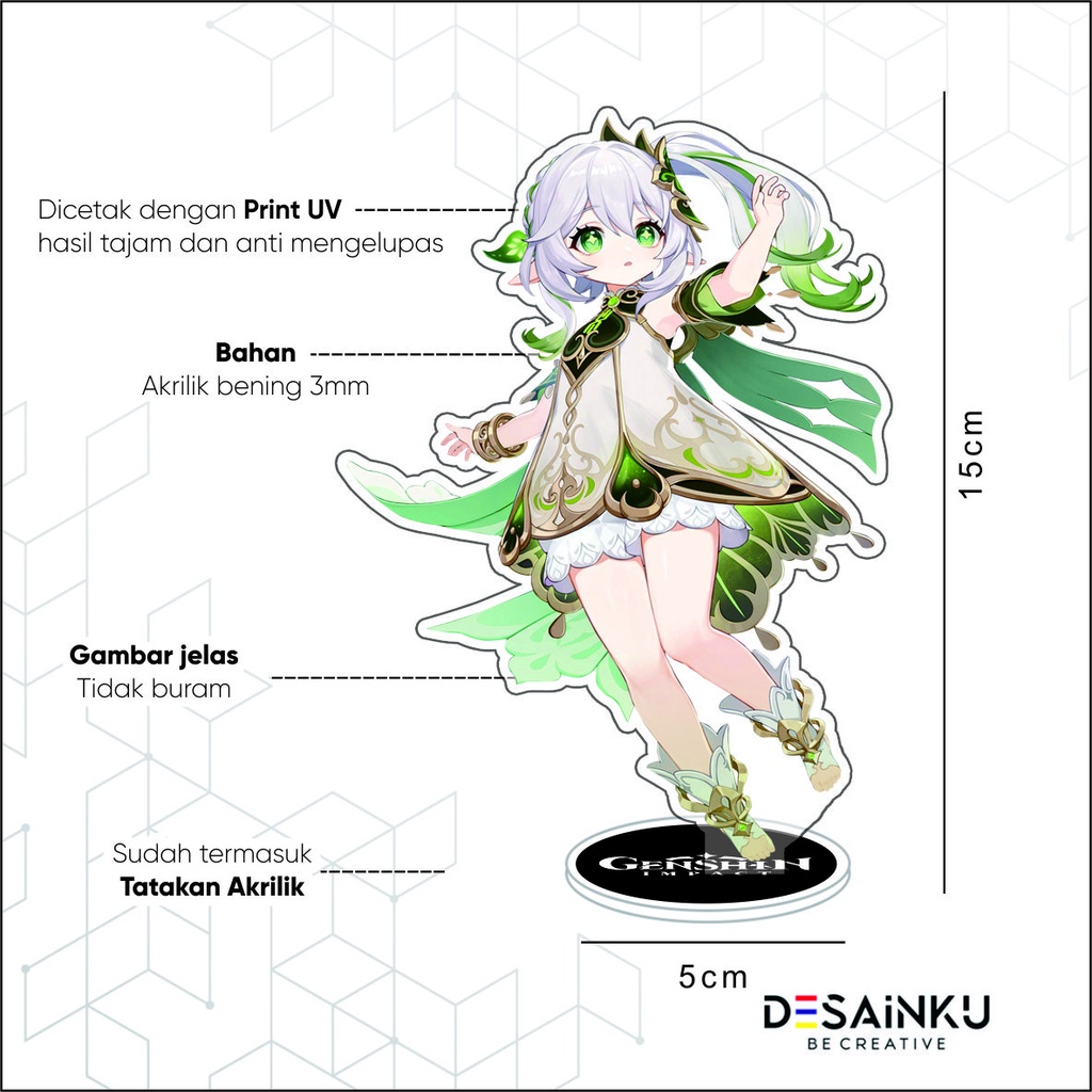 Jual STANDEE / STAND FIGURE AKRILIK GENSHIN IMPACT EDISI NAHIDA ...