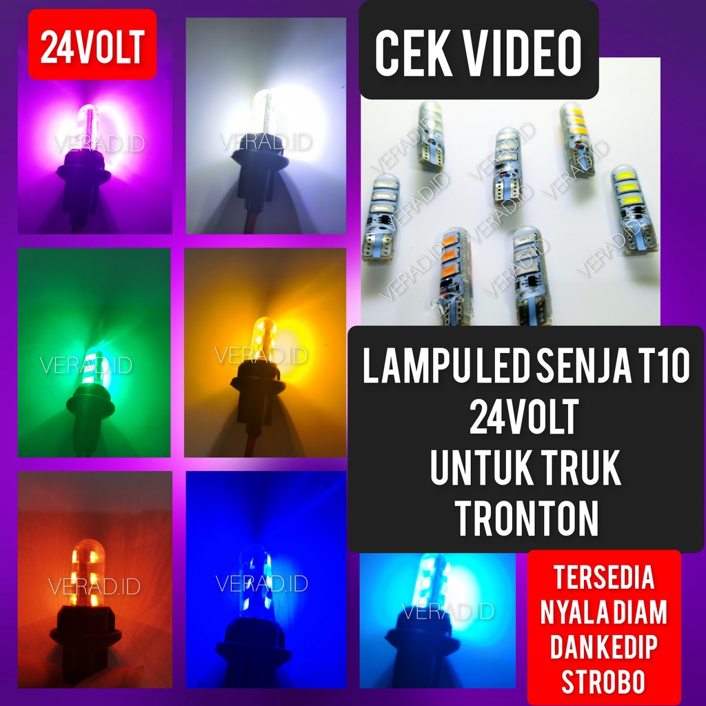 Jual LAMPU LED SENJA T10 6SMD KEDIP FLASH DIAM VARIASI TRUK TRONTON ...