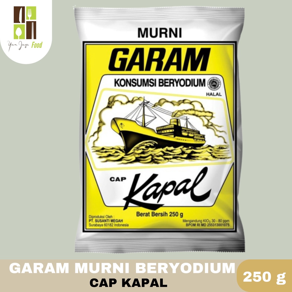 Jual Garam Halus Konsumsi Beriodium Cap Kapal 250g | Shopee Indonesia