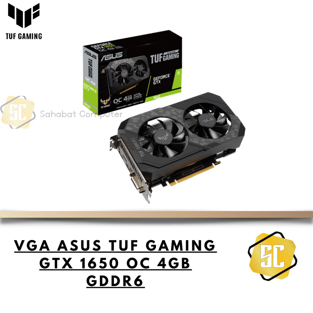 Jual VGA Asus Tuf Gaming GTX 1650 OC 4GB GDDR6 | Shopee Indonesia
