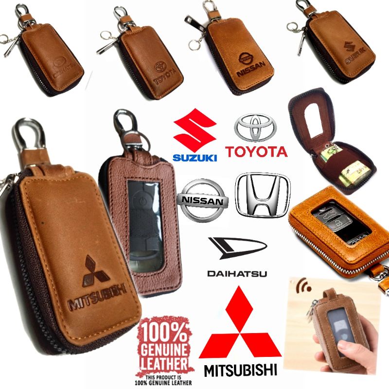 Jual dompet kunci remote keyless mobil kulit asli Mika transparan ...