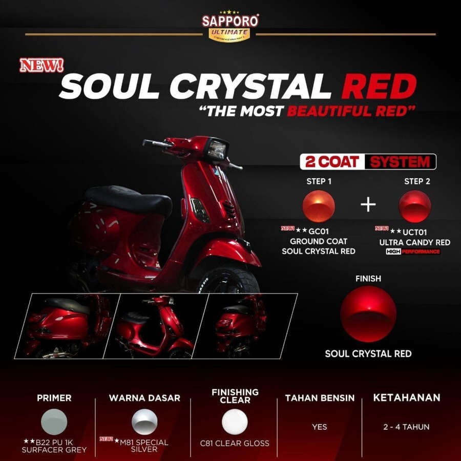 Jual PAKET SAPPORO ULTIMATE SOUL CRYSTAL RED GC01 + UCT01 (2 KALENG ...