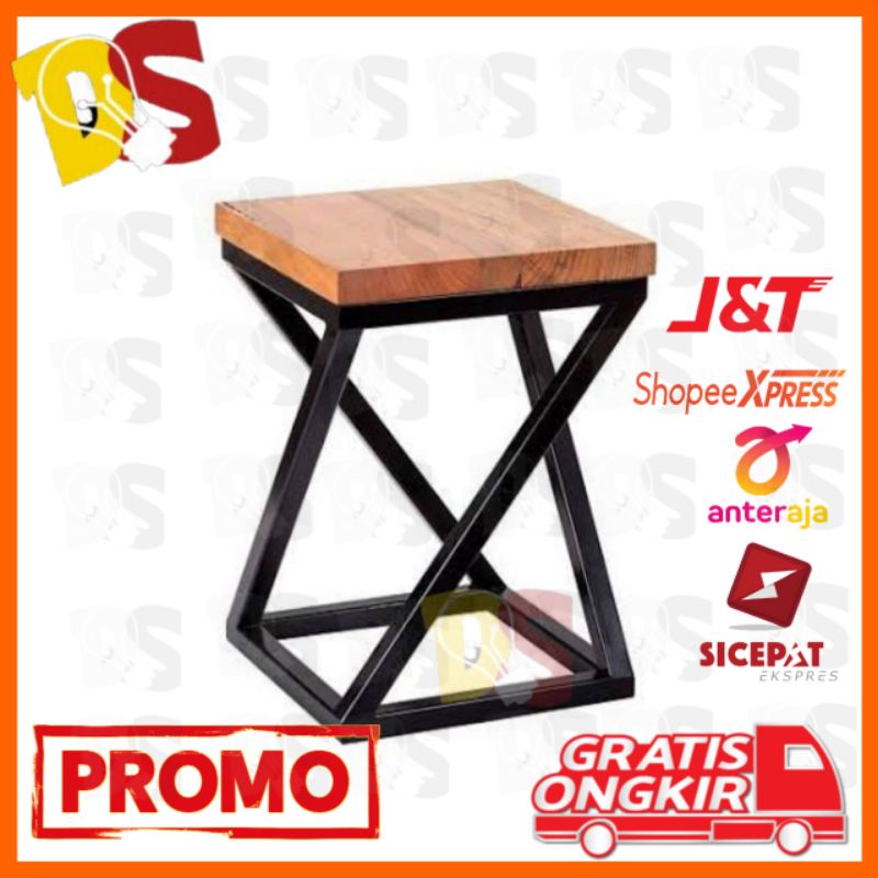 Jual KURSI - BANGKU CAFE HOLLOW KOTAK MINIMALIS BESI ANTI KARAT ...