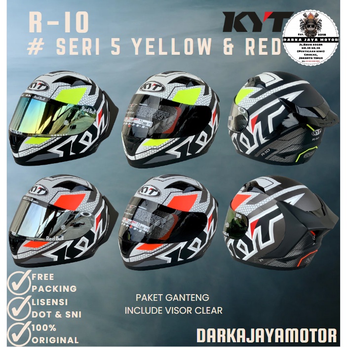 Jual HELM KYT R10 MOTIF 5/KYT FULL FACE TERBARU | Shopee Indonesia