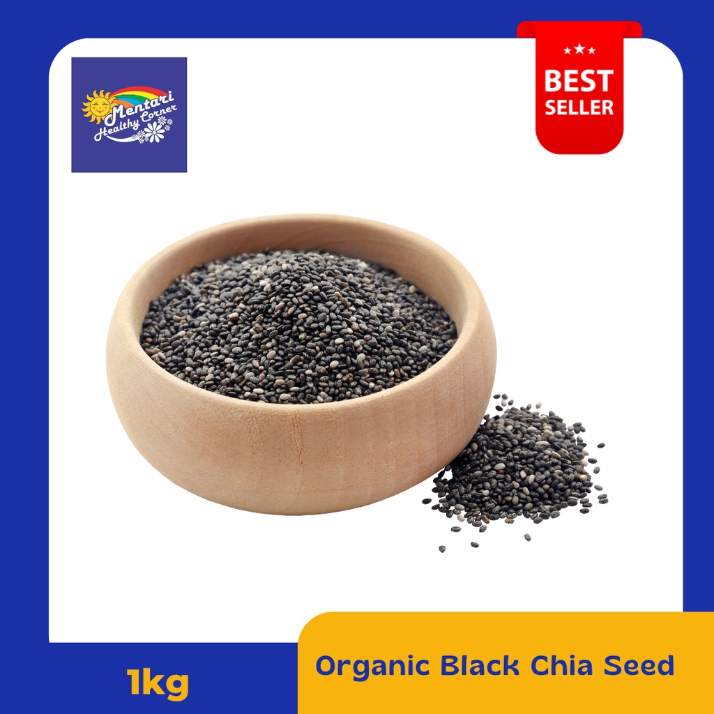 Jual Organic Black Chia Seed Peru 1kg / Black Chiaseed Organik Peru 1kg ...