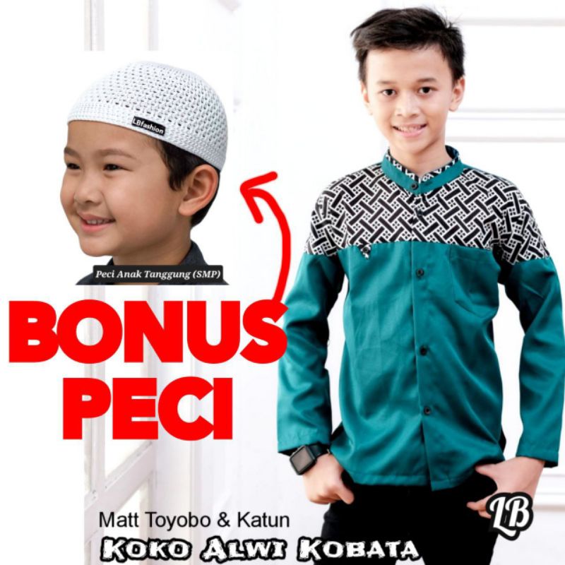 Jual BAJU KOKO ANAK PAKAIAN ANAK KURTA PROMO BONUS PECI KUPLOK | Shopee ...
