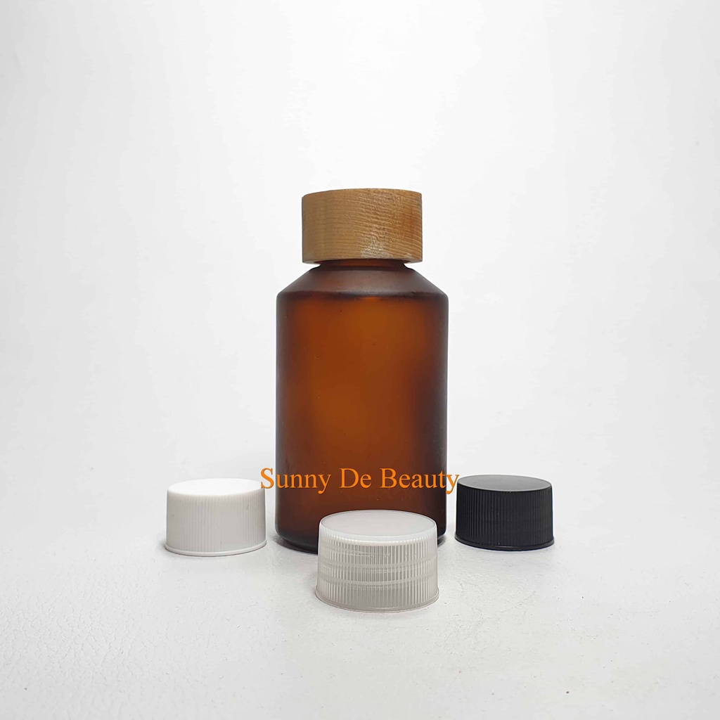Jual Botol Kaca GD 120 Ml Amber Frosted Tutup Ulir / Botol Kaca / Botol ...