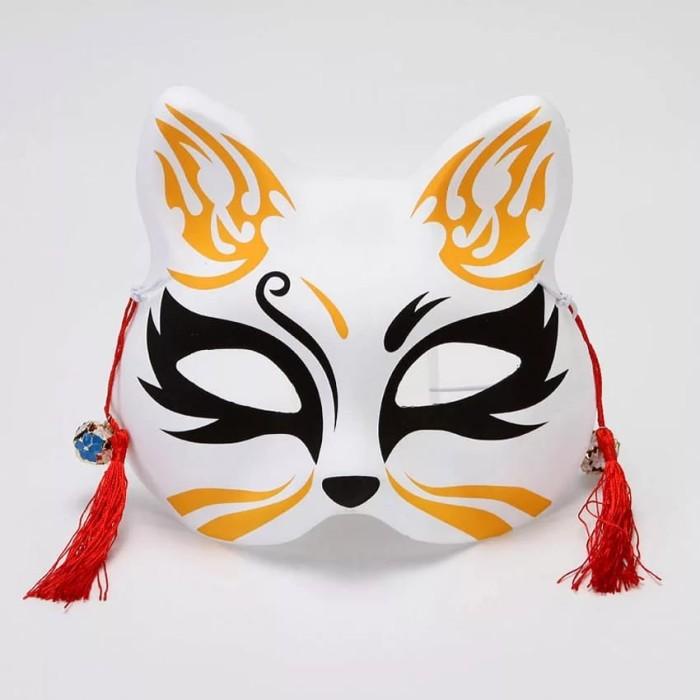 Jual Topeng Anbu Setengah Wajah Demon Slayer Fox Mask Kabuki Kitsune ...