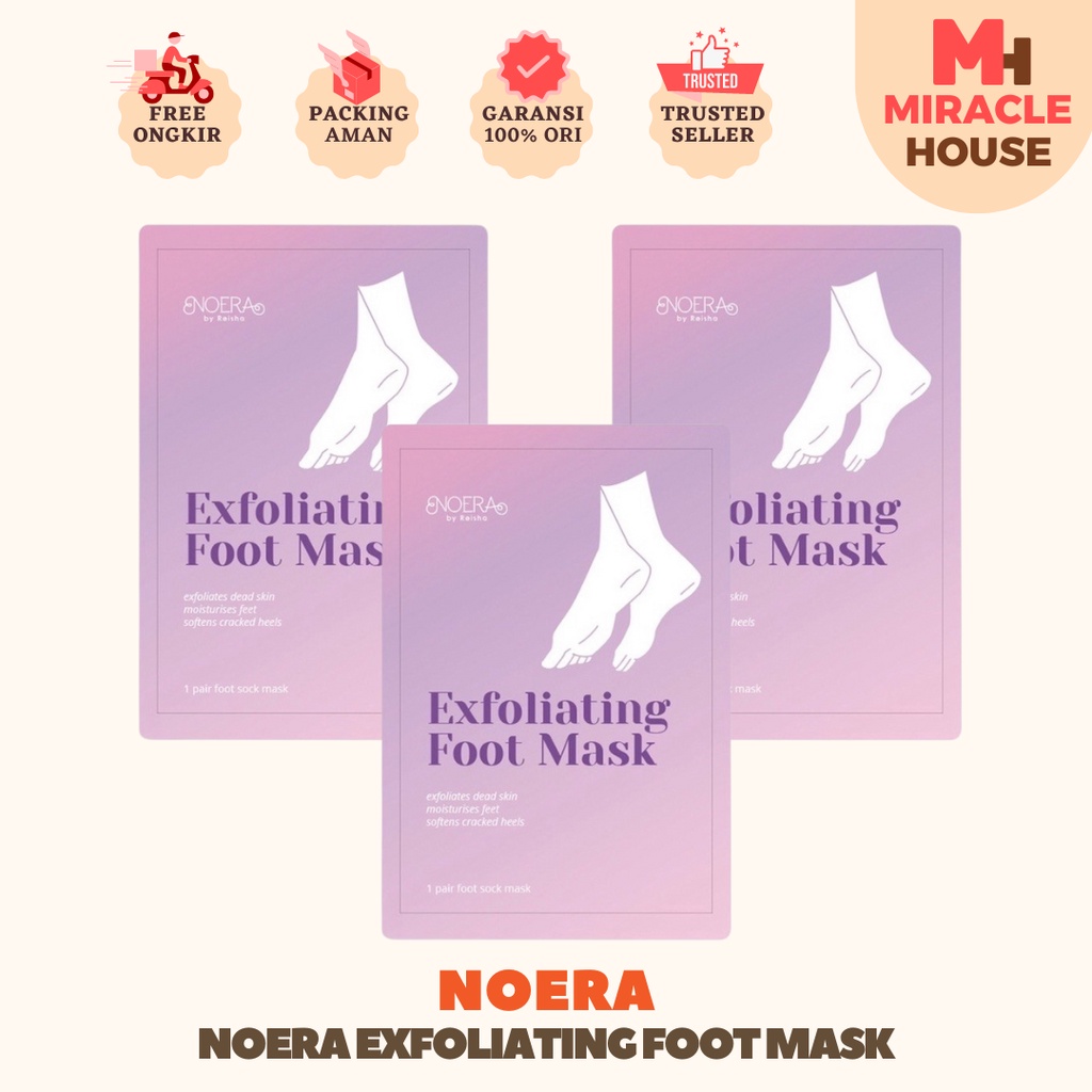 Jual Noera Exfoliating Foot Mask eksfoliasi sel kulit mati kaki masker ...