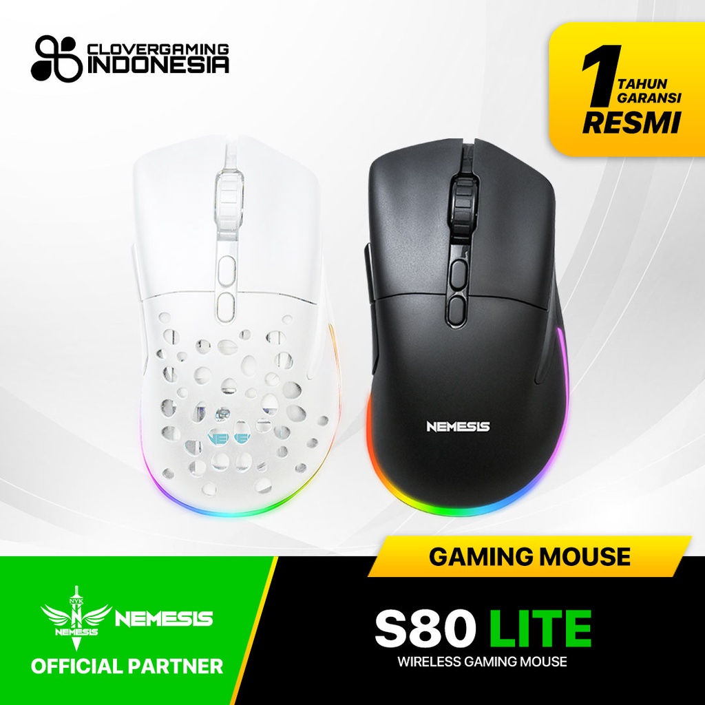 Jual NYK Nemesis S80 Lite Blackmoon Wireless - Mouse Gaming | Shopee ...
