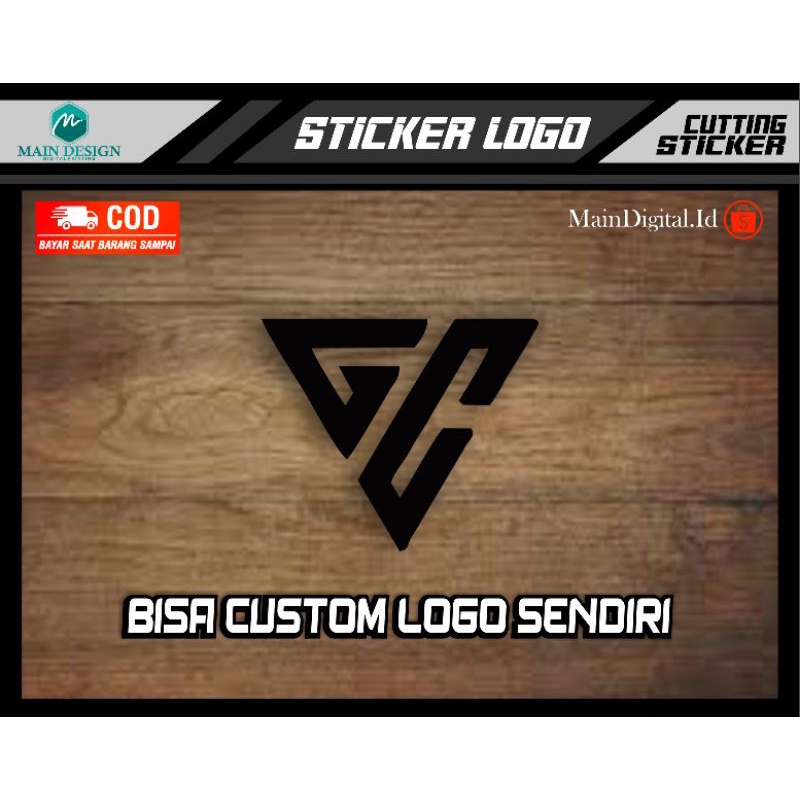 Jual STICKER LOGO GC huruf inisial BISA CUSTOM LOGO CUTTING STICKER ...