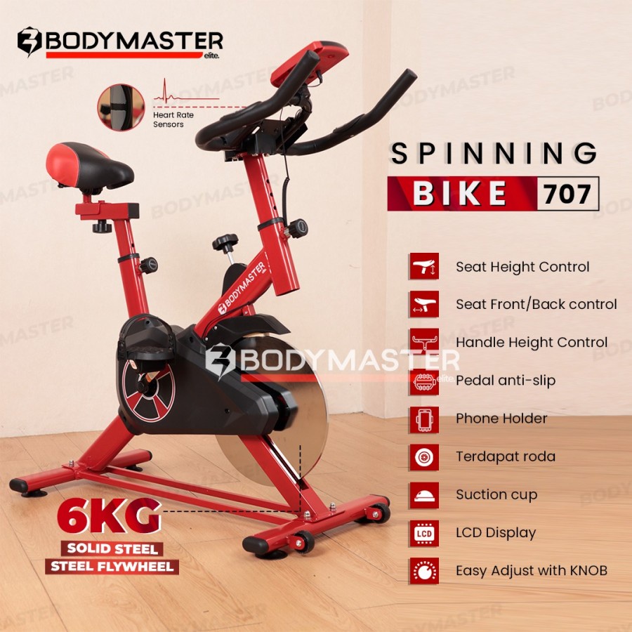 Jual BODYMASTER Spinning Bike BM-707 Sepeda Statis Olahraga - Fitness RPM | Shopee Indonesia