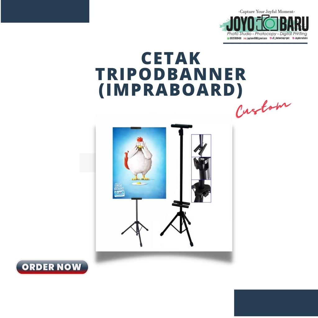 Jual CETAK STANDING BANNER BAHAN IMPRABOARD + TRIPOD CUSTOM | Shopee ...