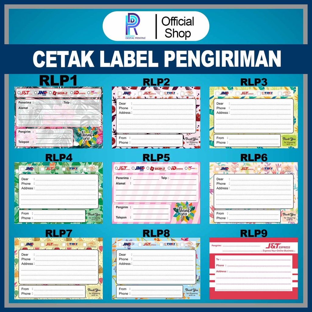 Jual Cetak Stiker Label Pengiriman, Custom Label Pengiriman Olshop ...