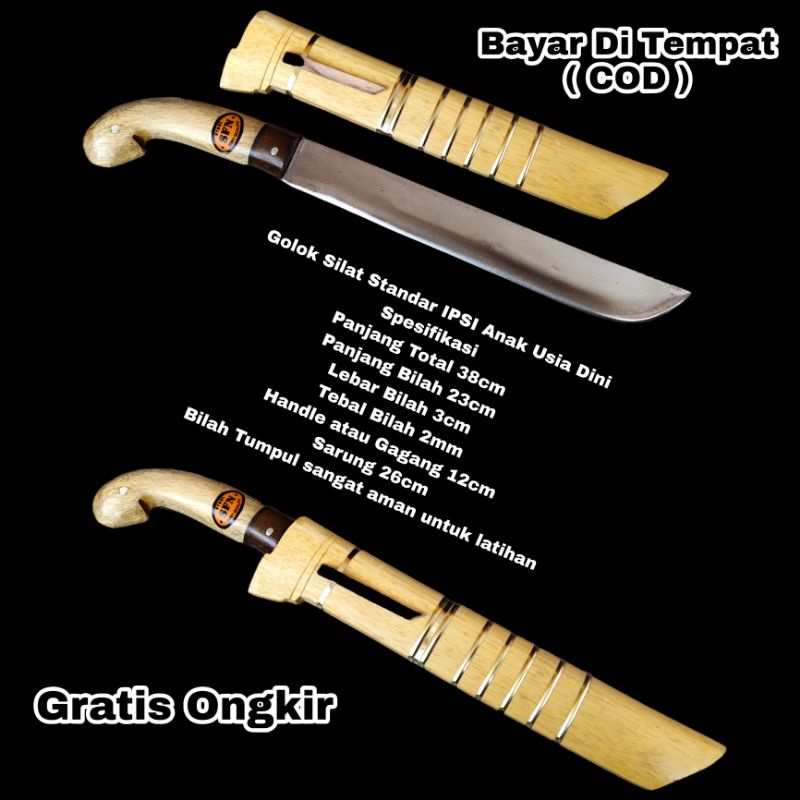 Jual golok silat standar ipsi anak 100% aman tumpul | Shopee Indonesia