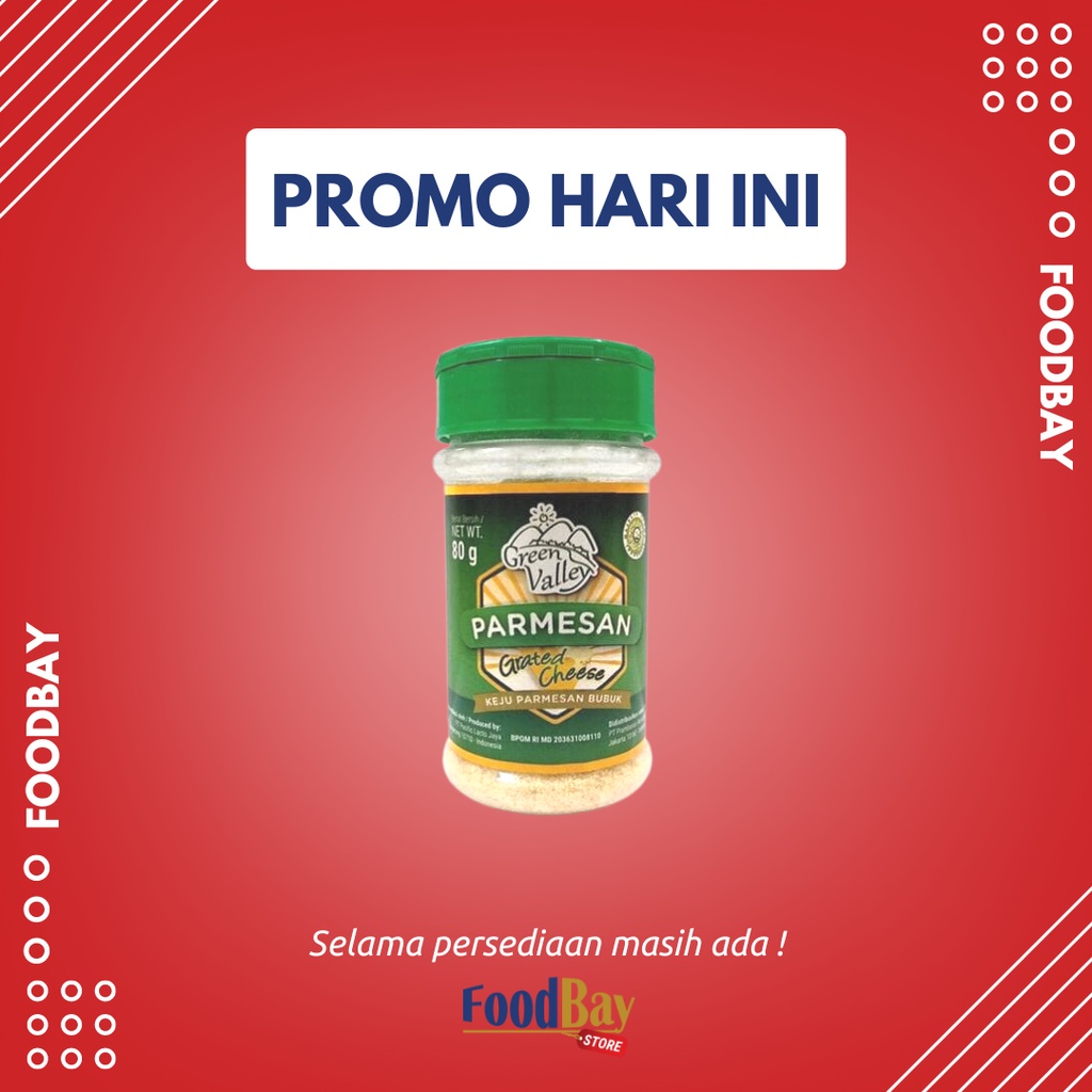 Jual GREEN VALLEY Grated Parmesan Cheese 80 Gr / Keju Parmesan 80gr ...